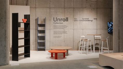 Two Hundred Tons Deconstructs Steel Tubes To Create Unroll Furniture