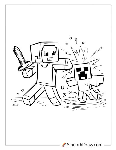 Diamond Armor Minecraft Coloring Pages