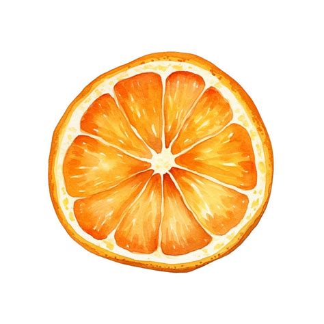 Orange Slice Watercolor Illustration 27291744 Png Naranja Dulce