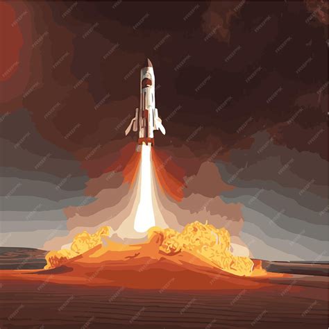 Premium Vector A Rocket With A Rocket On The Bottom Of It