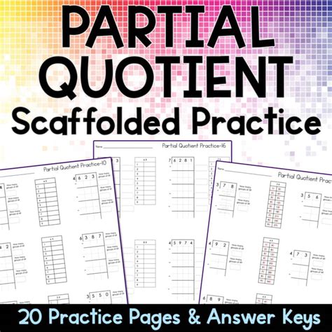 Scaffolded Partial Quotient Practice For Multi Digit Division By Ashleigh