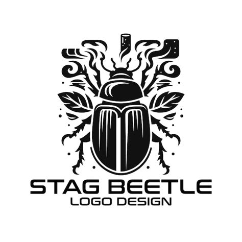 Premium Vector Stag Beetle Vector Logo Design