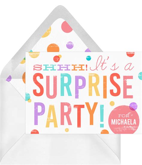 Adult Surprise Party Invitations