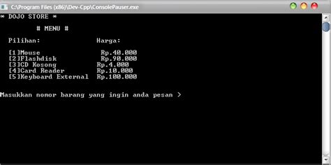 Membuat Program Sederhana Menggunakan Dev C Dojo Shared