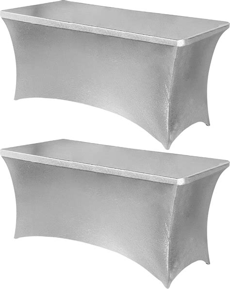 Obstal 6ft Stretch Spandex Table Cover For Standard Folding