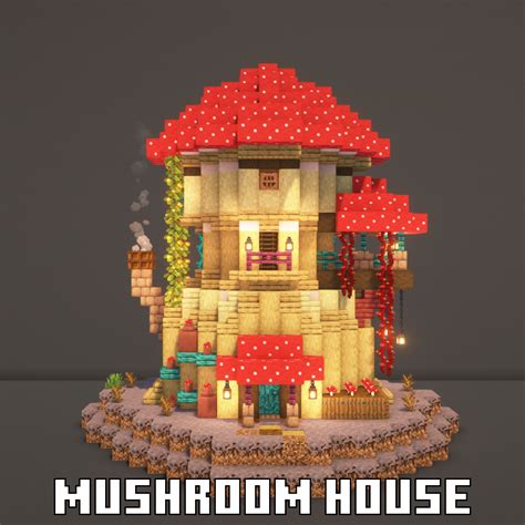 Minecraft Mushroom House Tutorial Minecraft Tutorial Minecraft