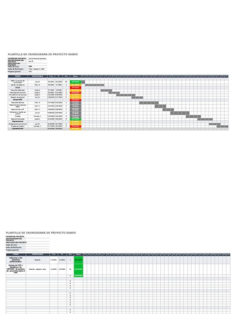 Ic Daily Project Timeline Template For Excel 11412 Es Pdf Informática Tecnologías De La
