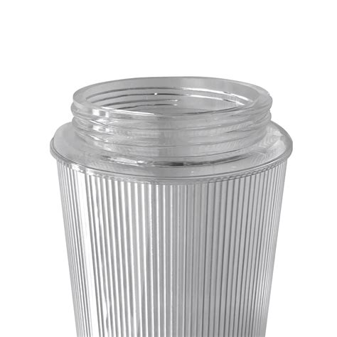 Bp 20 Clear Ribbed Polycarbonate Threaded Jar Plasticsforlighting