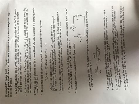 Solved A 200 Mh Inductor And A 200 Ohm Resistor Are