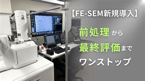 【fe Sem新規導入】前処理から最終評価までワンストップで可能に 研究用精密機器販売のメイワフォーシス株式会社