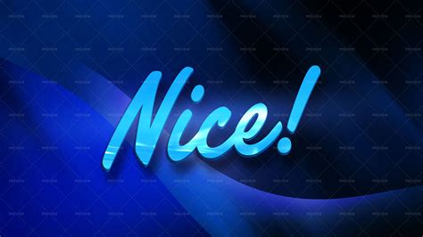 Blue Cursive Text Effect Graphics Motion Array