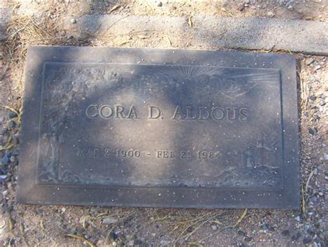 Cora Kathleen Daugherty Aldous 1900 1984 Find A Grave Memorial