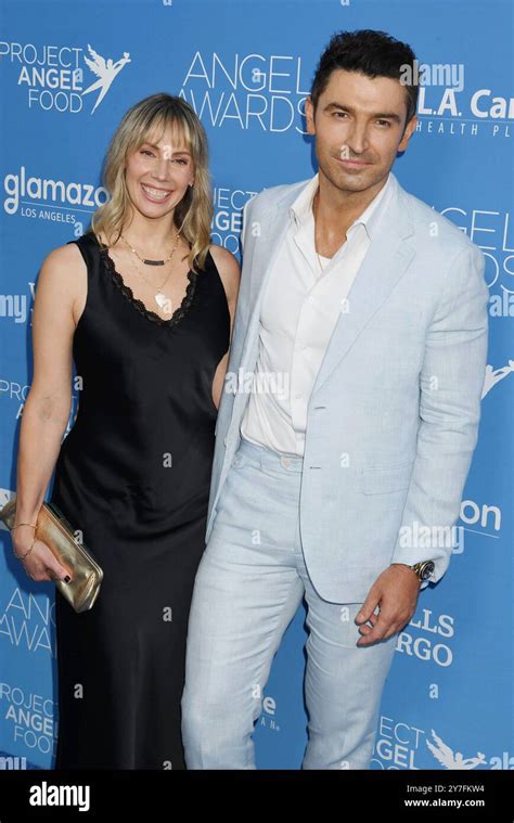 Los Angeles California September 28 L R Amy Phillips And Stuart Okeeffe Attend The