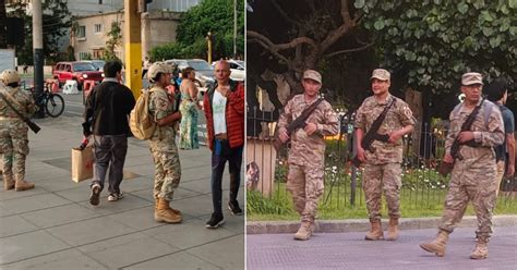 Estado De Emergencia Militares Patrullan Larcomar Y Parque Kennedy De Miraflores Pese A Ser De