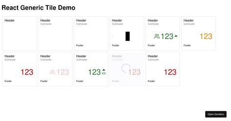 React Generic Tile Forked Codesandbox