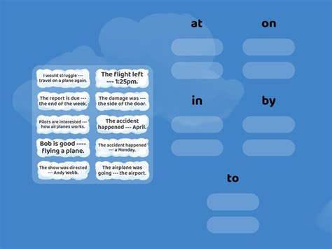 Preposition Sort Group Sort