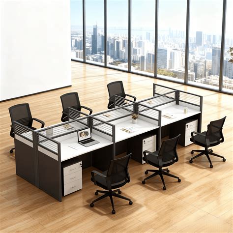 White And Black 6 Way Office Workstation Primo Shop Furniture Shop In Kenya