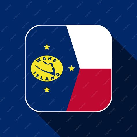Premium Vector Wake Island Flag Official Colors Vector Illustration
