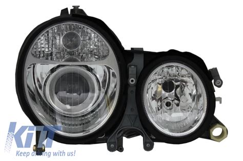 Headlights Suitable For Mercedes E Class W210 1999 2002 Chrome