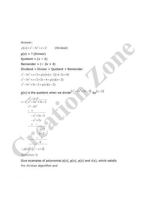 class 10 chapter 2 polynomials