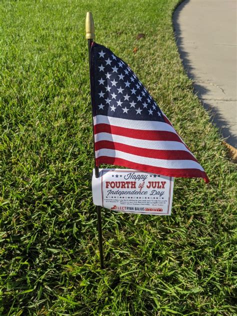 District 1 Candidate Ryan Balius Marking Independence Day Distributing