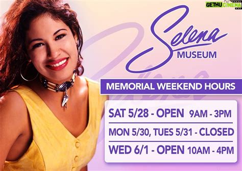 Selena Quintanilla Instagram Selena Museum Memorial Weekend Hours 5