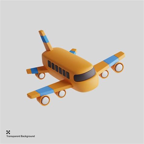 Premium Psd 3d Rendering Plane Illustration
