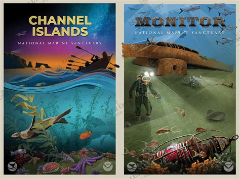 Noaa Posters National Marine Sanctuary System Posters Oceanic Print