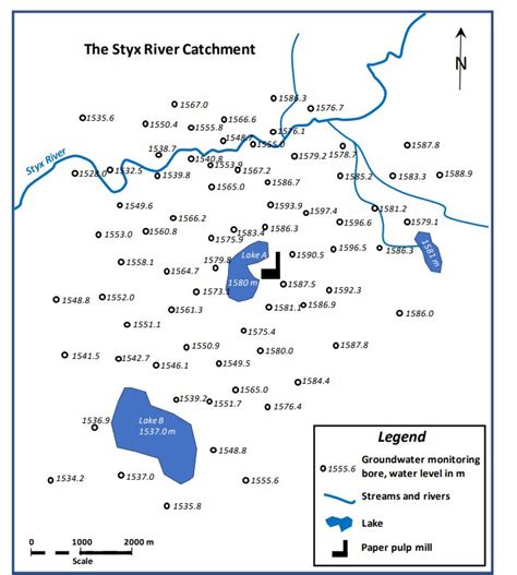 Figure 7 Shows A Map Of Part Of The Styx River