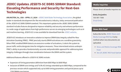 ddr5 메모리 속도 더 빨라진다 표준 사양에 ddr5 8800 추가 케이벤치 주요뉴스