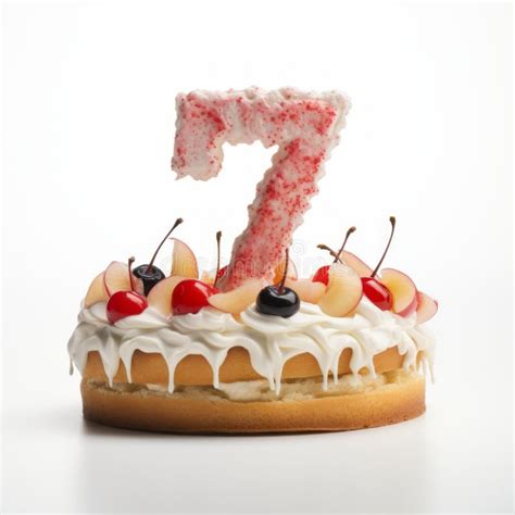 Seventy Numerals Cake A Precise And Colorful Delight Stock Illustration Illustration Of