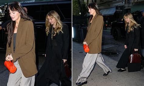 Jennifer Lawrence And Dakota Johnson Spotted On Glam Nyc Night Out Amid