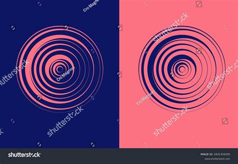 Abstract Hypnotic Background Concentric Circles Colorful Stock Vector