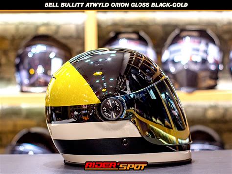 Bell Bullitt Atwyld Orion Gloss Black Gold Retro Helmet Riderspot