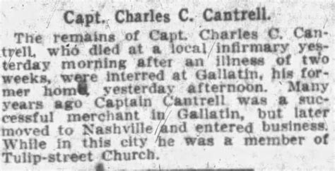 Charles Carroll Cantrell 1836 1910 Find A Grave Memorial
