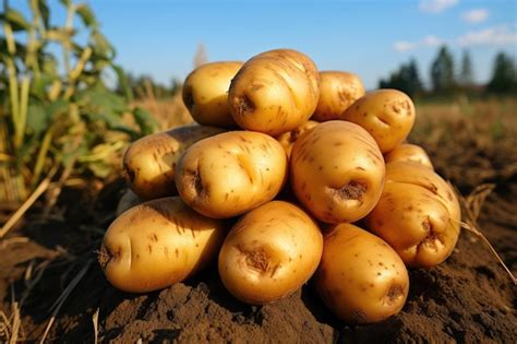 Premium Ai Image Hyper Realistic Of Potatoes On The Ground Ai Generated