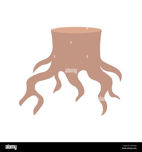 Illustration Old Tree Stump Cut Out Stock Images And Pictures Alamy