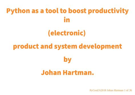 Python As A Tool To Boost Productivity In Electronic Product And