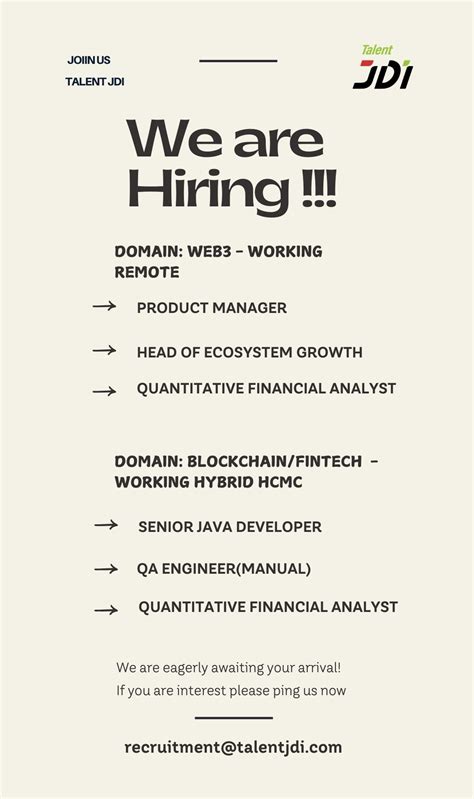 Talent Jdi On Linkedin Talentjdi Hotjob Nowhiring Careeropportunities Jobopening Applynow
