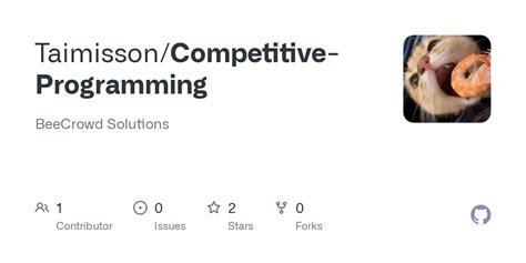 Github Taimisson Competitive Programming Beecrowd Solutions
