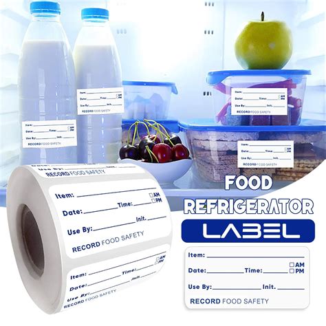 500 Pcs Dissolvable Food Labels 1 X 2 Inch Removable Food Container