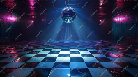 Premium Photo A Retro Styled Disco Dance Floor With A Mirror Ball