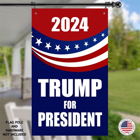 Ashton Trump 2024 Vertical Flag 3x5 Durable Polyester With Brass