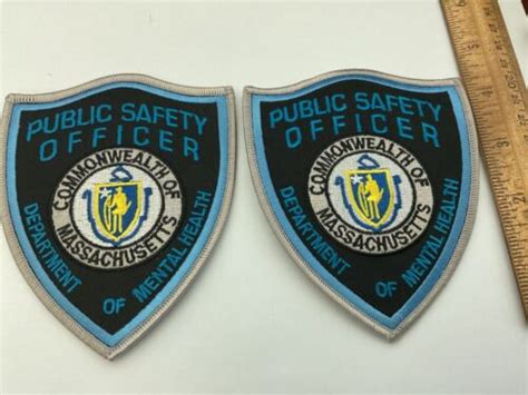 Public Safety Officermental Health Massachusetts Collectable Patch Set