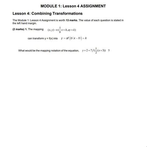 solved the module 1 lesson 4 assignment is worth 13 marks