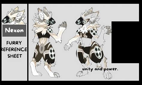 Do Custom Furry Reference Sheet And Badge Design For Anthro Kemono