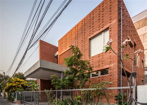 Brick Grates Are Set Into The Walls Of This Bangkok House
