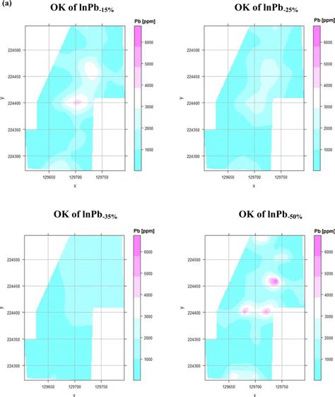 Interpolated Maps Of Pb Generated Using A Ordinary Kriging And B