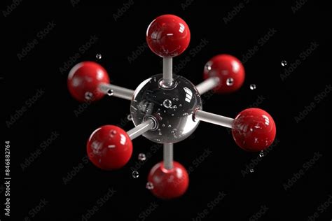 Detailed Molecular Model Of Pfas 3d Structure For In Depth Analysis And Research Purposes