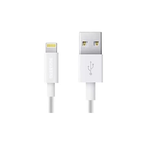 Overtime Lightning Usb Cable For Iphone Ipad Ipod Touch White Dcmfi01 8pinwh Image 1